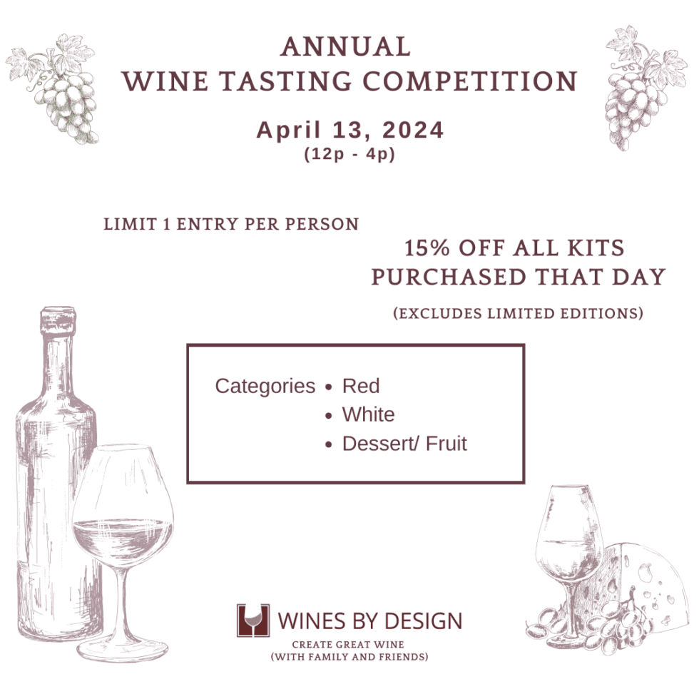 2024 Wine Tasting Competition | Wines By Design